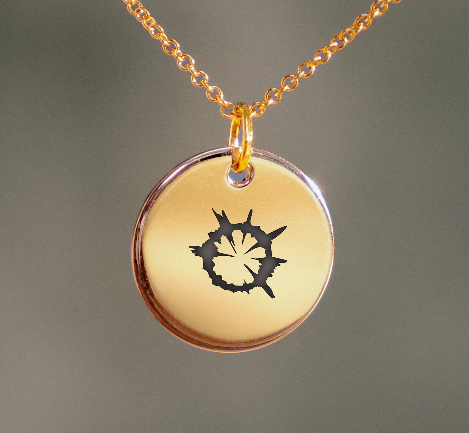 Gold Filled Round Soundwave Pendant – Eternal Marks